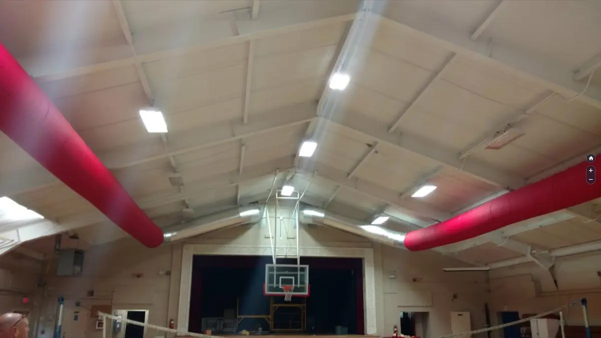 Alleluia Community School Gym | Fabric Duct Systems | Fabric Ducting ...